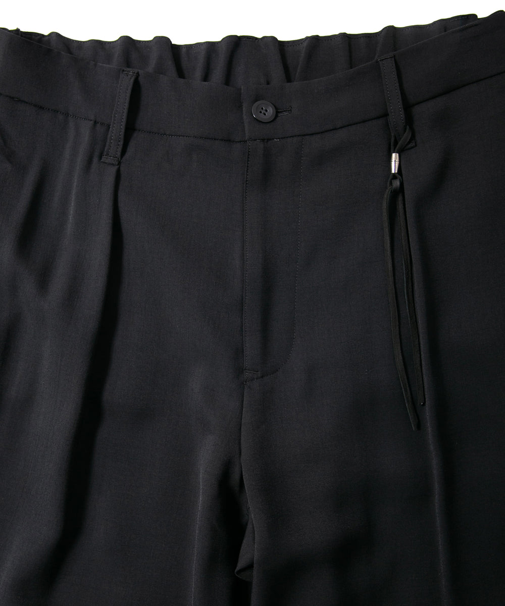 Polyester Stretch Twill Barrel Wide Pants - BLACK – STRUM OFFICIAL